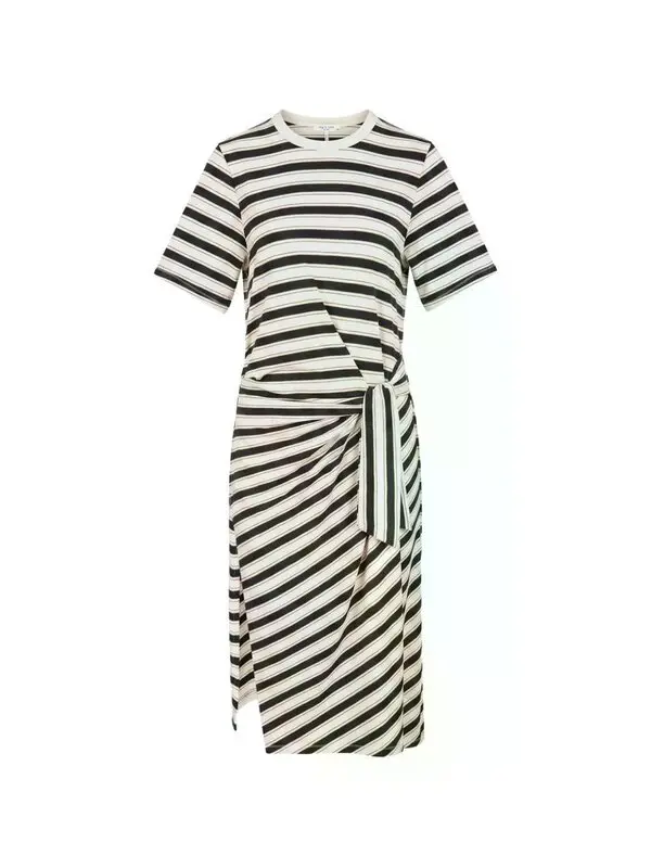 Rag & Bone Striped Tie-waist Midi Dress