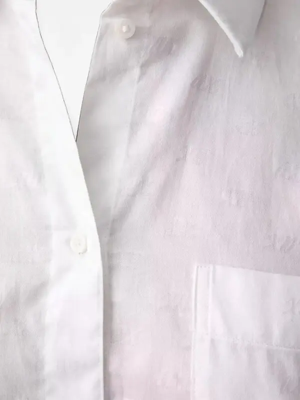 Armani Exchange Logo-jacquard Chest-pocket Shirt