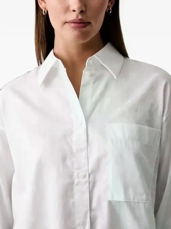 Armani Exchange Logo-jacquard Chest-pocket Shirt