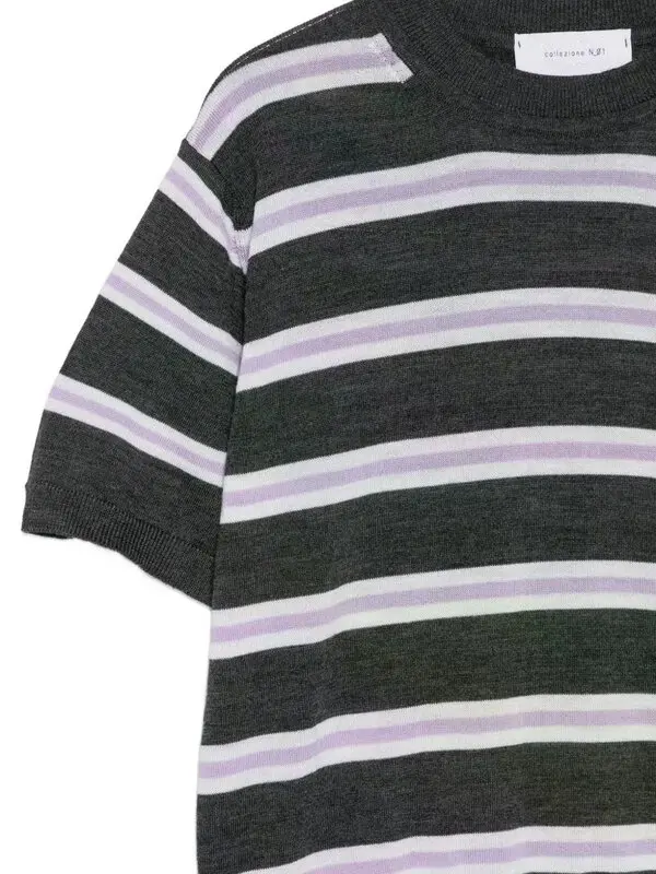 DANIELE FIESOLI Striped Short-sleeve Top