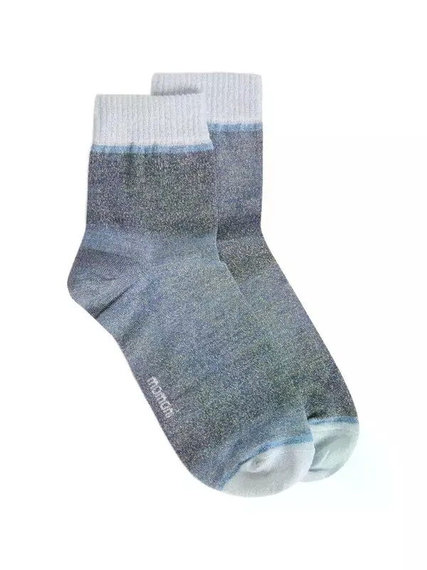 Momoni Rojo Melange Lurex Socks - Blue