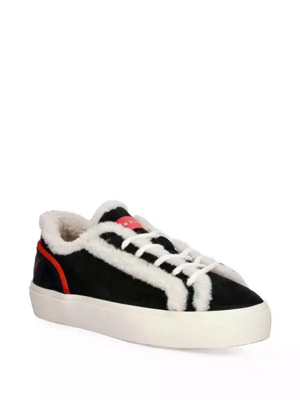Inuikii Suede Shearling-trim Sneakers