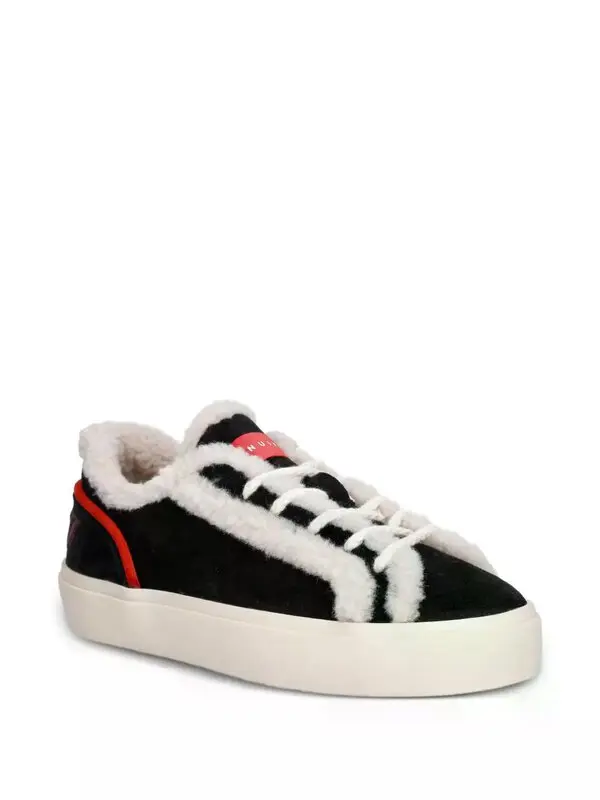 Inuikii Suede Shearling-trim Sneakers