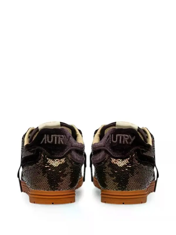 AUTRY Windspin Low Sequin-embellished Velvet Sneakers