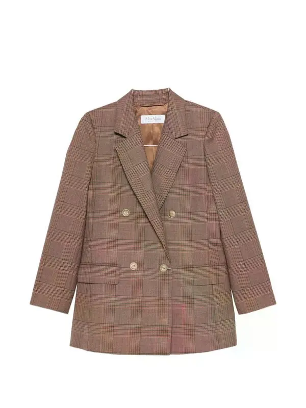 Max Mara Prince Of Wales Check Double-breasted Jacket