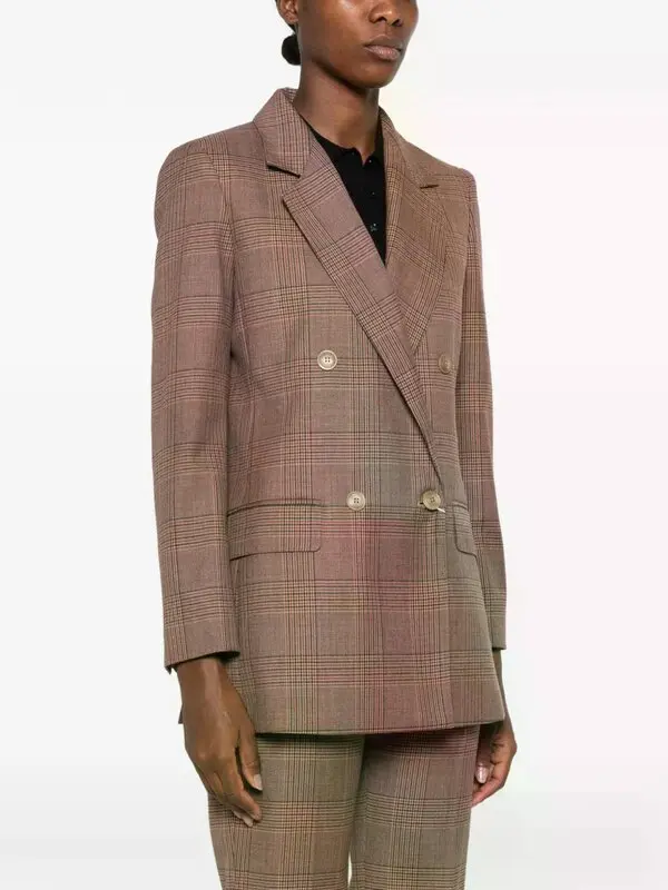 Max Mara Prince Of Wales Check Double-breasted Jacket