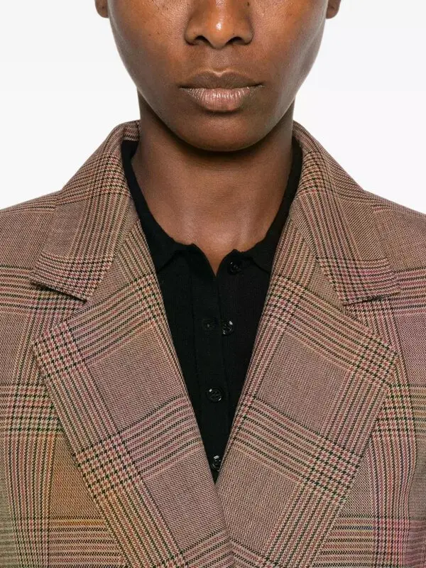 Max Mara Prince Of Wales Check Double-breasted Jacket