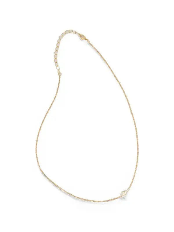 Patrizia Pepe Fly Crystal-embellished Necklace - Gold