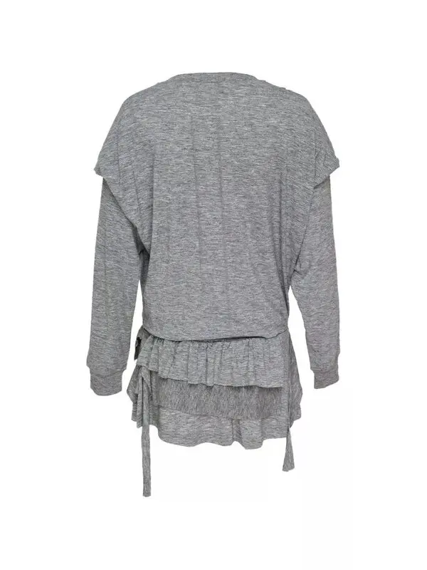 OPEN YY Raw-cut Ruffled Top