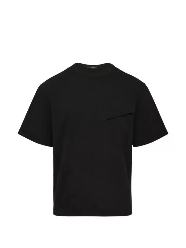 We11Done Logo-patch Pin-tucked T-shirt