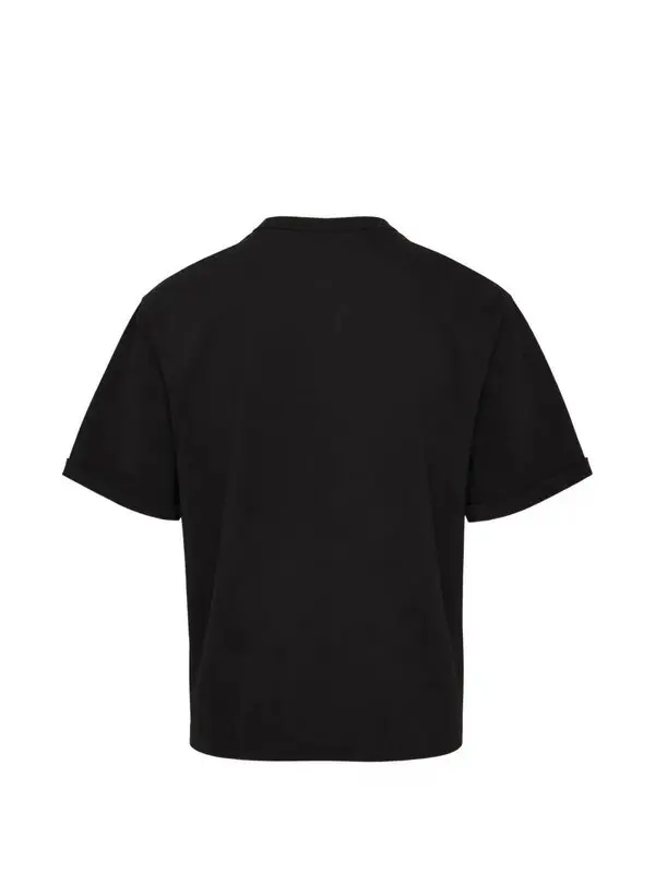 We11Done Logo-patch Pin-tucked T-shirt
