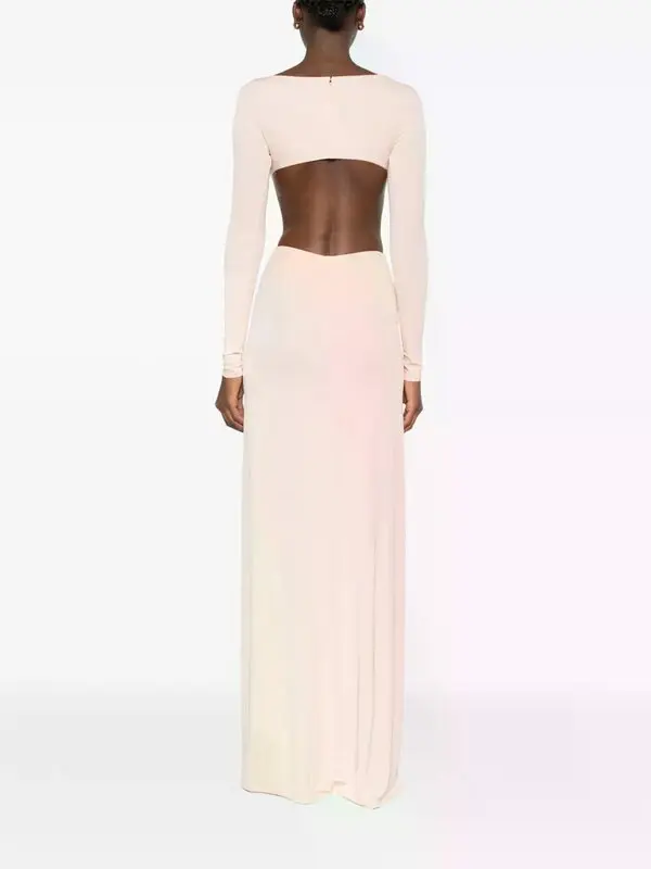 Elisabetta Franchi Cut-out Ruched Maxi Dress