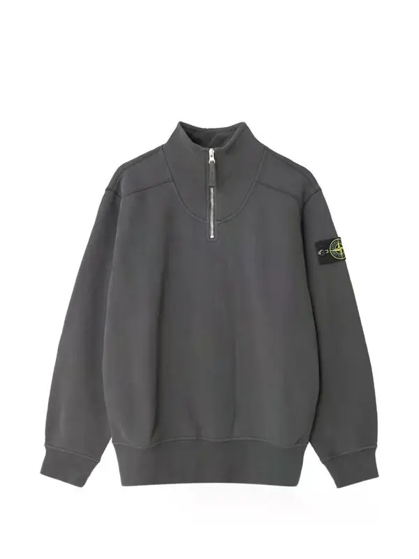 Stone Island 6100021 Comfort-fit Half-zip Sweatshirt With Stand Collar