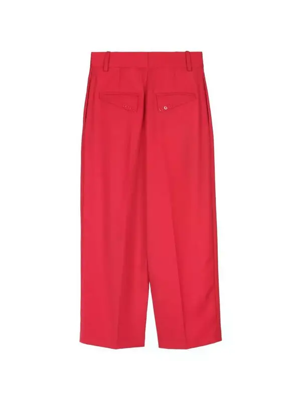 Elisabetta Franchi Pleated Wide-leg Trousers