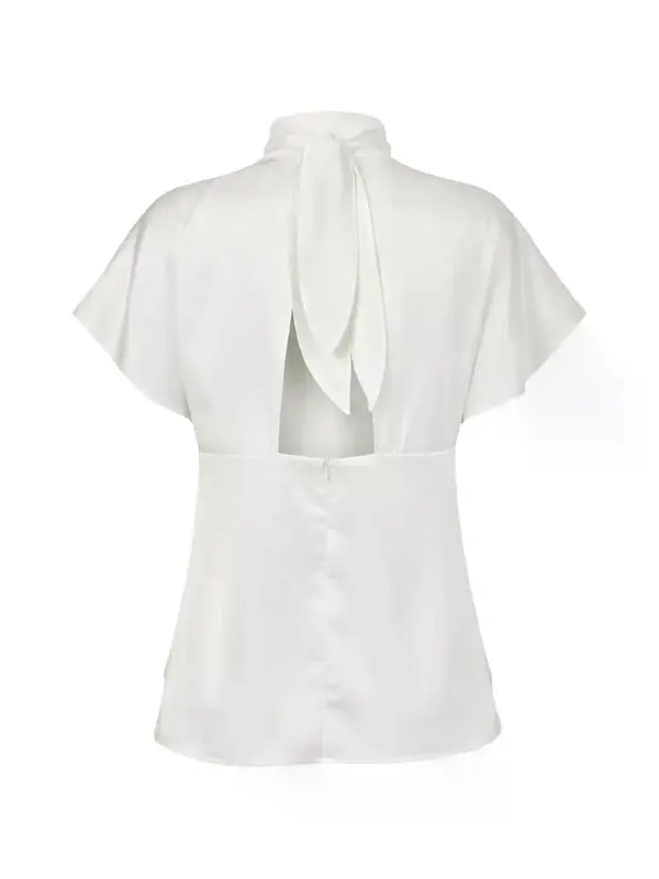 ISABELLE BLANCHE Bow-embellished Satin Blouse