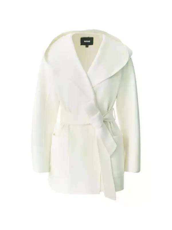 Mackage Paya Hooded Belted Coat - Neutrals