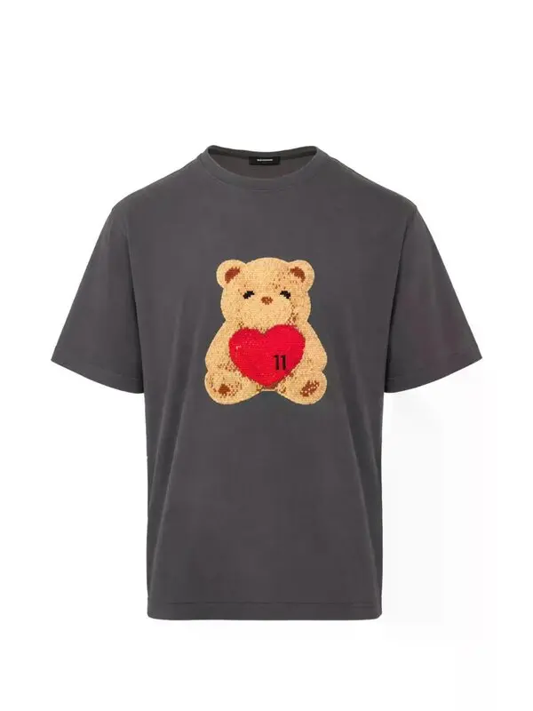 We11Done Heart Teddy-bear Patch T-shirt