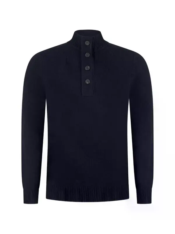 GRAN SASSO Button-fastening High-neck Sweater