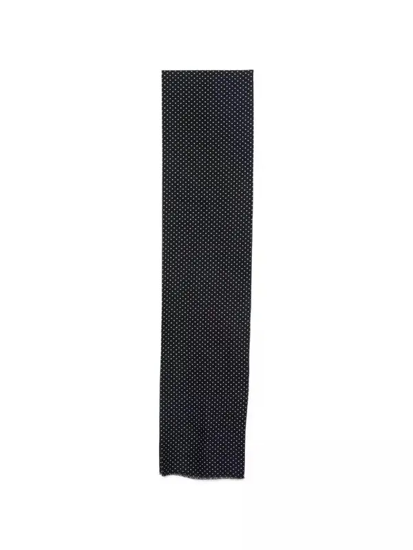 CENERE GB Poppy Dona Polka-dot Frayed Scarf - Blue