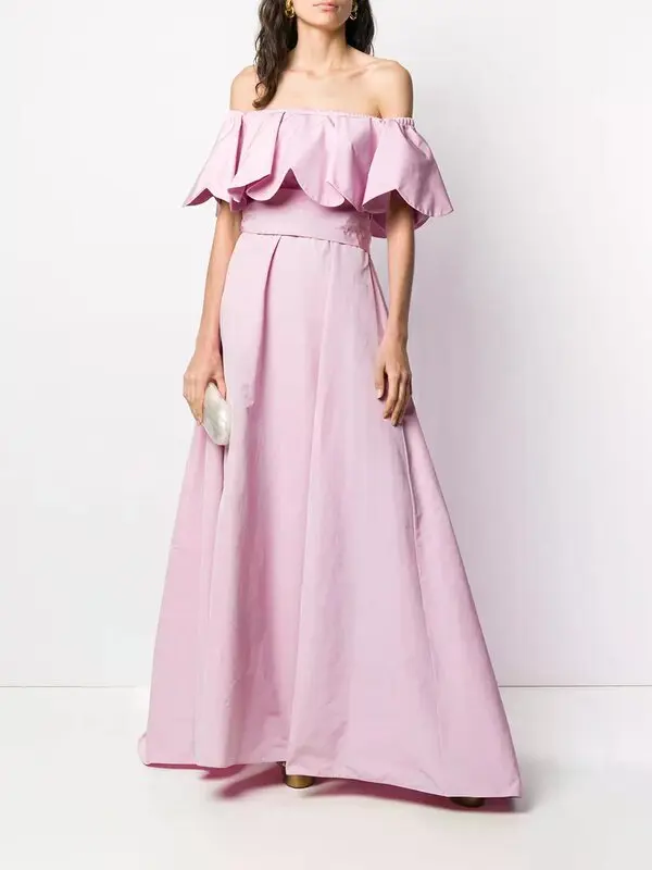 Valentino Garavani Ruffled Off-the-shoulder Gown