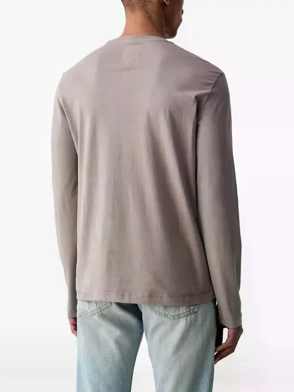 Armani Exchange Logo-embroidered Long-sleeve T-shirt