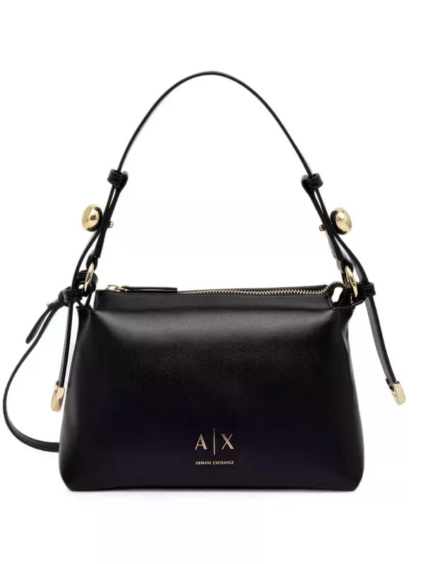 Armani Exchange Logo-print Shoulder Bag - Black