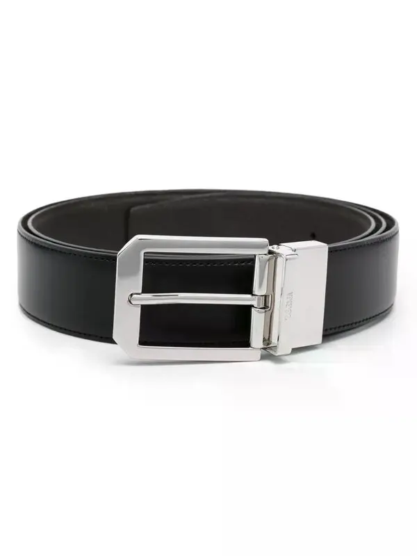 Zegna Reversible Buckle Leather Belt
