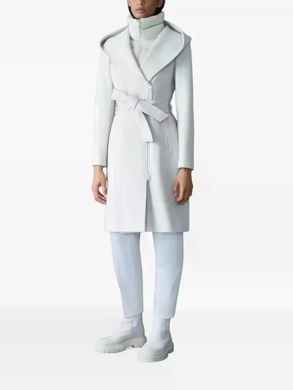 Mackage Shia-slb Belted Hooded Coat - White