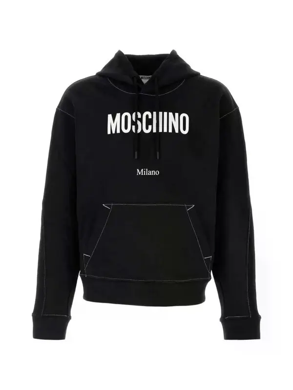 Moschino Contrast-stitch Logo-print Hoodie