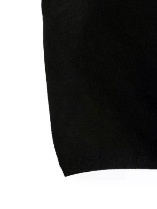 SEMICOUTURE Crew-neck Knitted Vest - Black