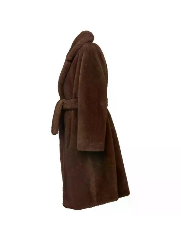 Max Mara Faux-fur Belted Coat