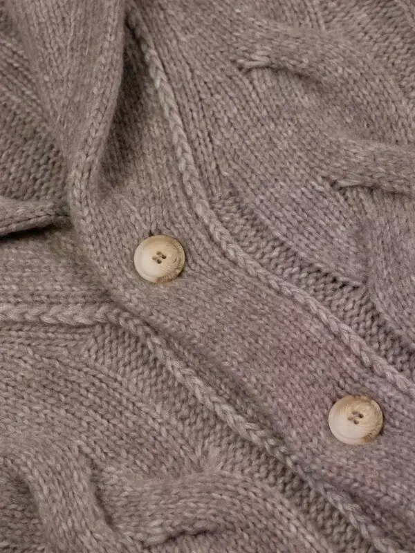 GRAN SASSO Cable-knit Shawl-collar Cardigan