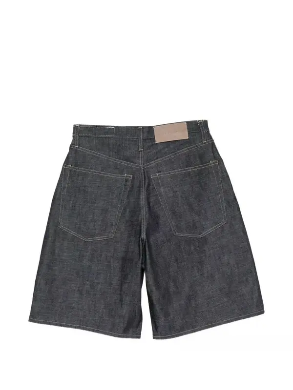 KURO Contrast-stitch Denim Shorts