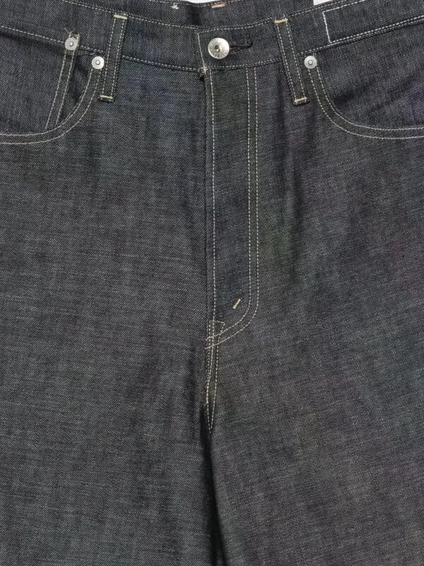 KURO Contrast-stitch Denim Shorts