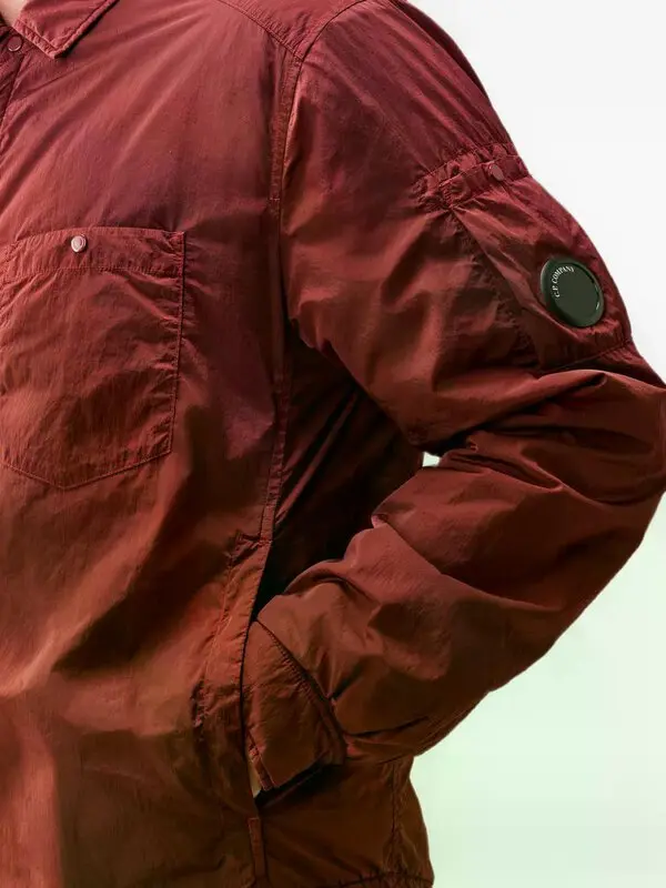 C.P. COMPANY Chrome-r Lens Padded Button Overshirt - Red