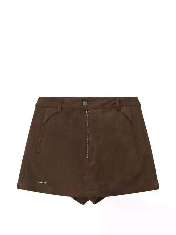 Izzue Faux-suede Shorts - Brown