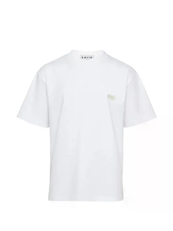 SOLID HOMME Logo-patch T-shirt
