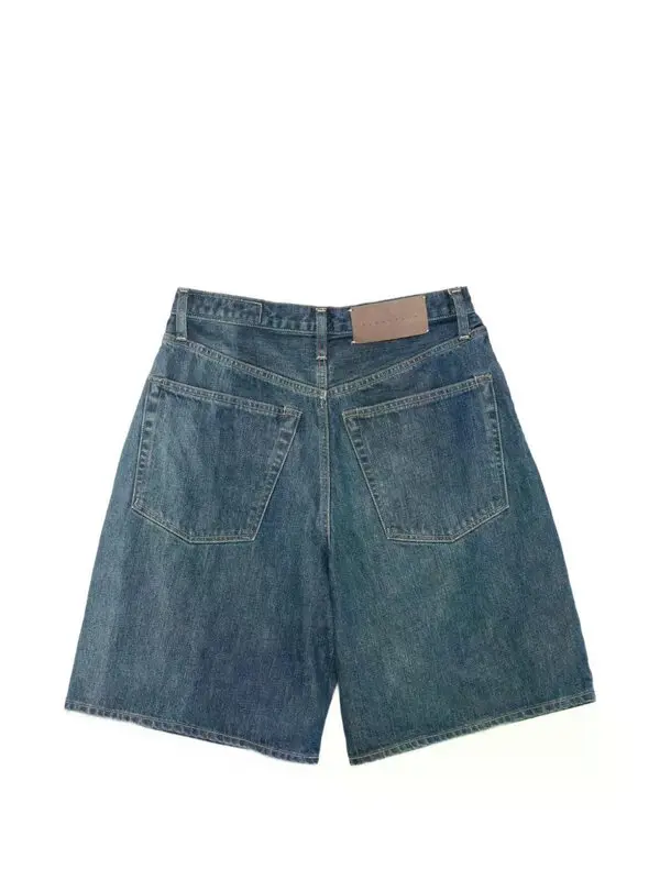 KURO Faded-effect Denim Shorts
