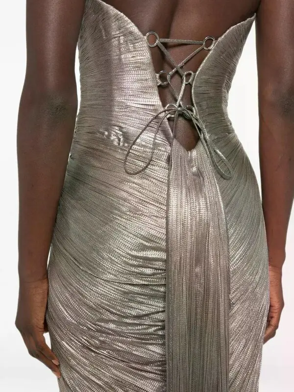 MARIA LUCIA HOHAN Cut-out Lace-up Maxi Dress