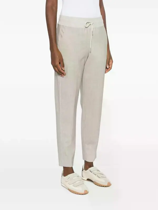 PANICALE Drawstring Tapered Trousers - Grey