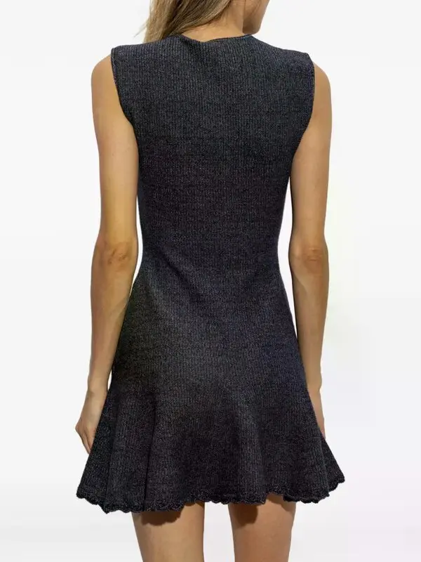 SELF-PORTRAIT Textured Knit Mini Dress