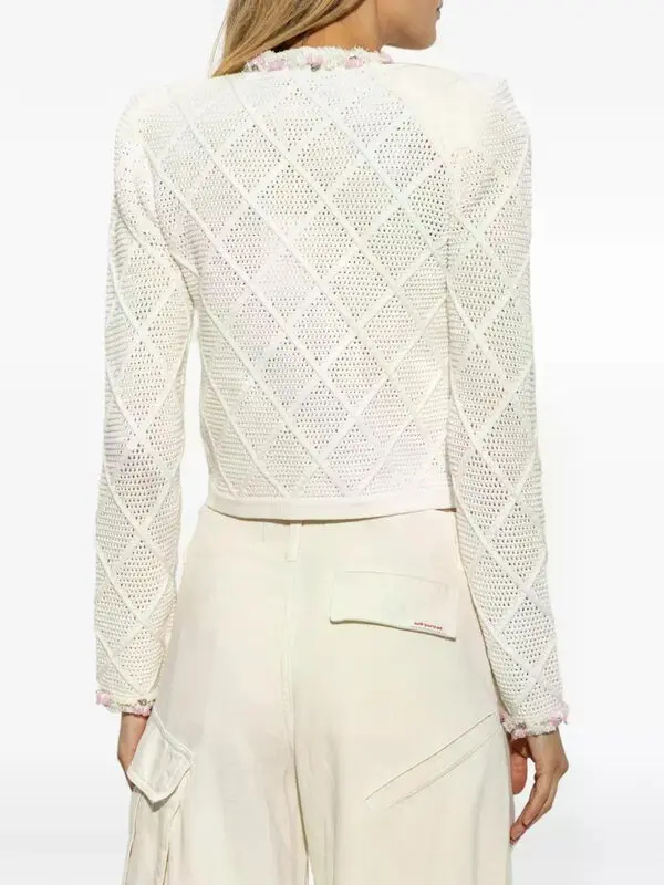 SELF-PORTRAIT Fringe Knit Cardigan