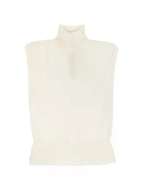 Rick Owens Ribbed Turtleneck Top - Neutrals