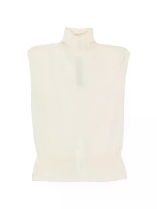 Rick Owens Ribbed Turtleneck Top - Neutrals