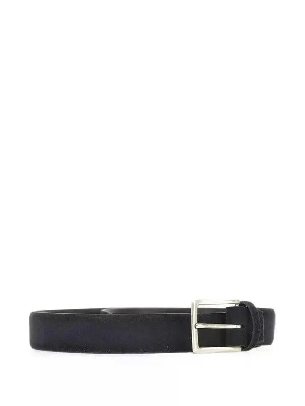 ALBERTO LUTI Suede Buckle-fastening Belt - Black
