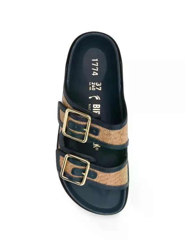 BIRKENSTOCK Buckle-fastening Raffia-effect Sandals
