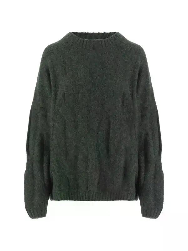ALLUDE Crew-neck Long-sleeve Sweater