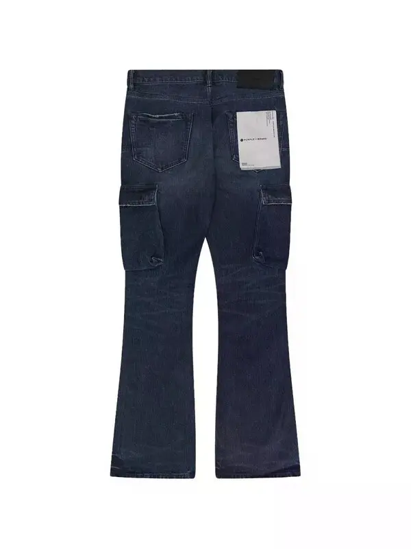 PURPLE BRAND Belt-loop Pocket Cargo Jeans - Blue