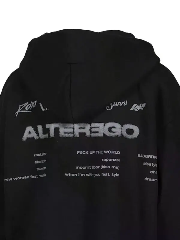 ALTER EGO Logo-print Zip-up Hoodie