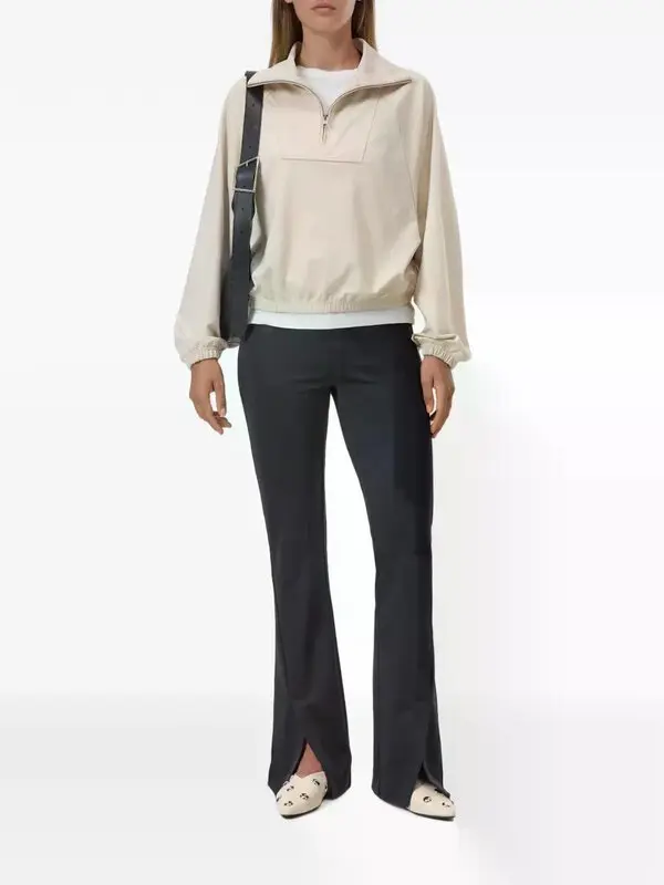 Closed Split-hem Flared Trousers